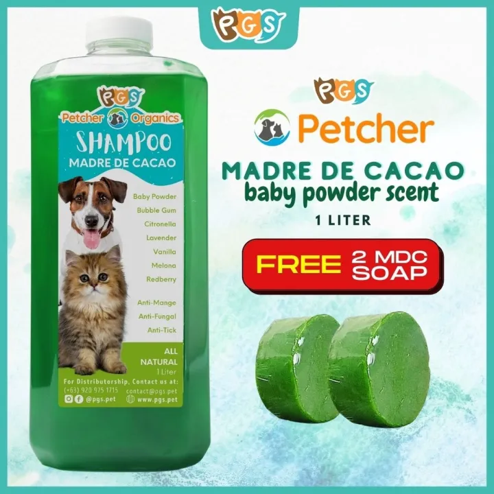 PHUR 【Petcher】 Petcher Organics Madre De Cacao 1 Liter Pet Shampoo with ...