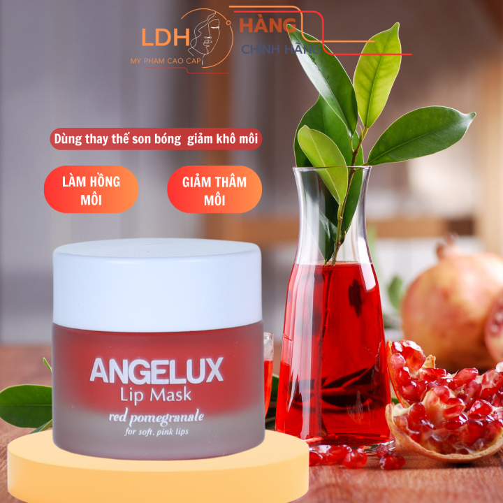 Ủ môi lựu đỏ Angelux 10ml, dùng thay thế son bóng giúp hồng môi, giảm ...