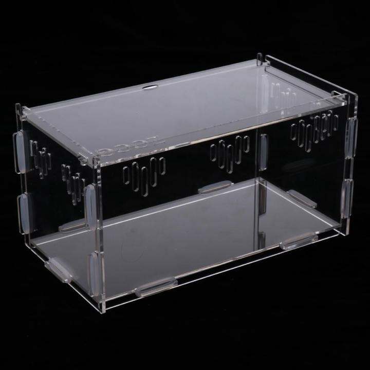 LazaraSale Acrylic Transparent Reptile Box Breeding Tank For Lizard ...