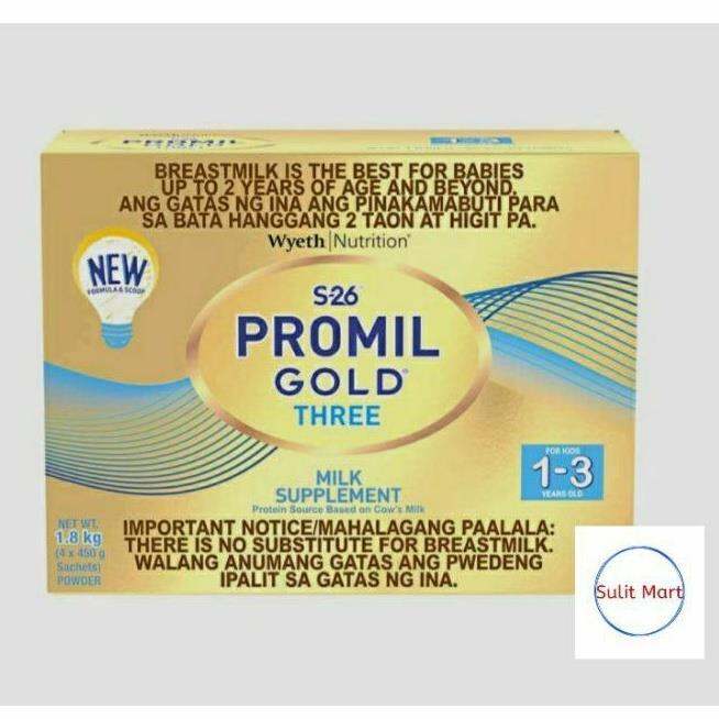 NEW! S-26 PROMIL GOLD THREE 1.8kg (MAR 2024 EXP) Formula Powder Drink ...