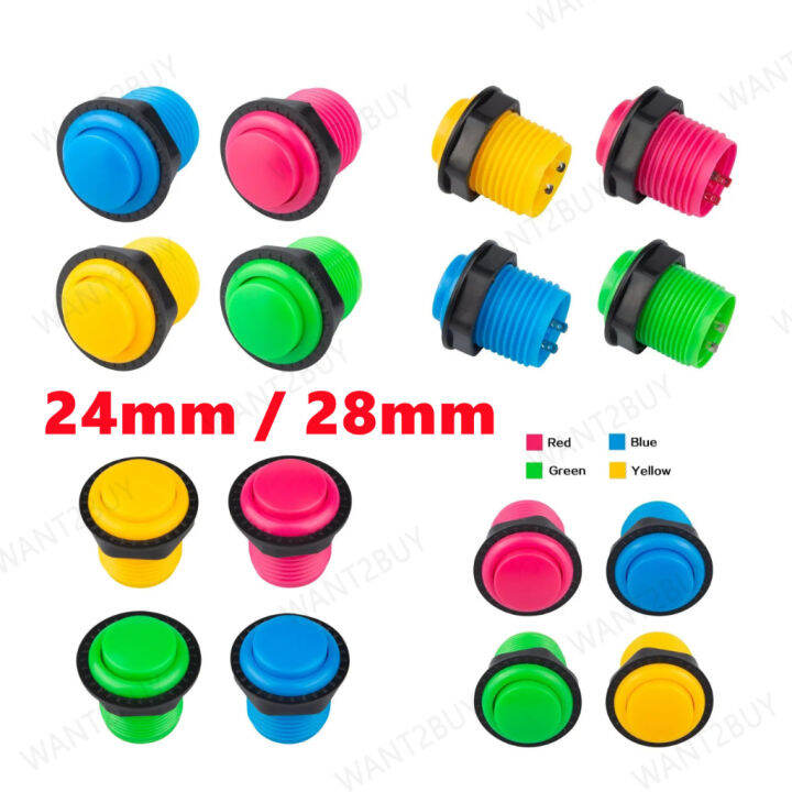 24mm 28mm Push Round Button Arcade Claw Console Video Game Fighting ...