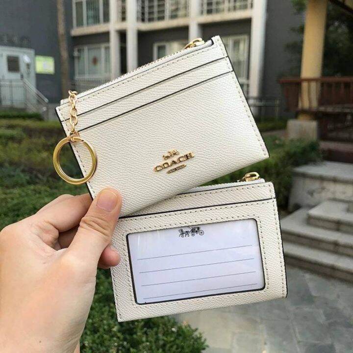 Coach Card Holder Wallet Zipper Keychain Coin Purse | Lazada.co.th