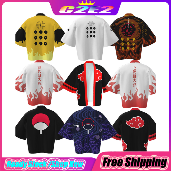 Naruto Haori Kimono Jacket Akatsuki Set Bathrobe Cloak Pajama | Lazada PH