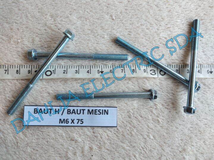 BAUT H BAUT MESIN M6 X 75 (5 PCS) BAUT H | Lazada Indonesia