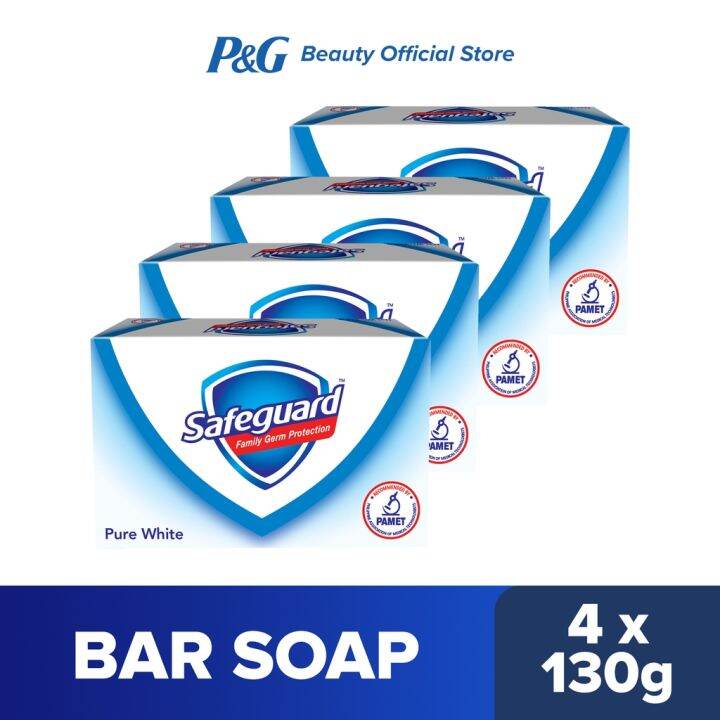 Safeguard Pure White Bar Soap (130g) Set of 4 | Lazada PH