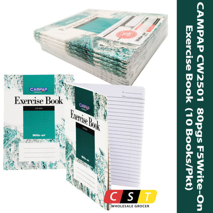 Campap CW2501 80pgs F5 Write-On Single Line Exercise Book (10 Books/Pkt ...