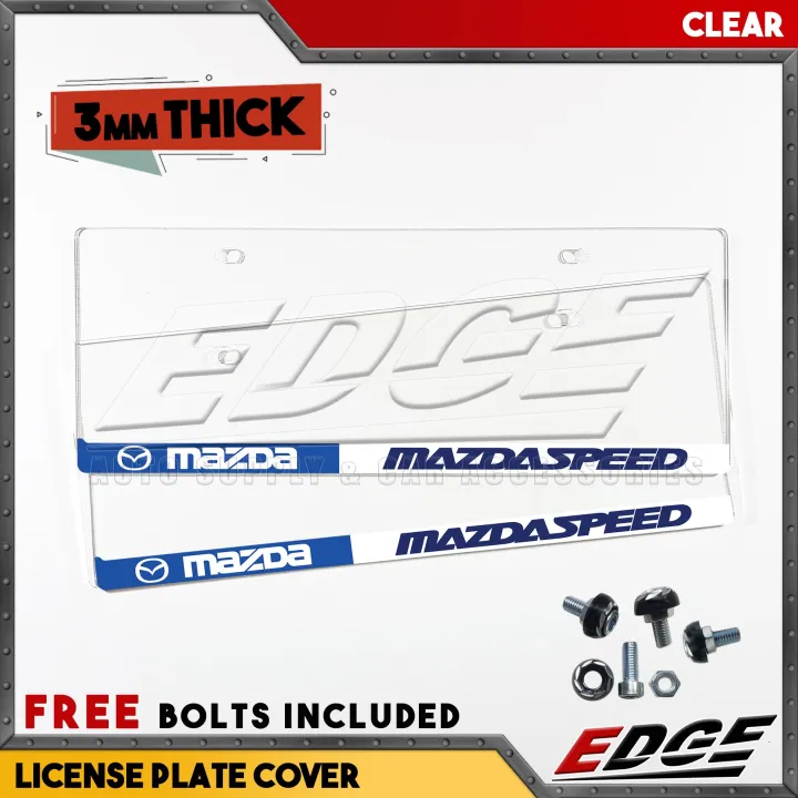 MAZDA MAZDASPEED Clear License Plate Cover 2pcs/set // universal ...