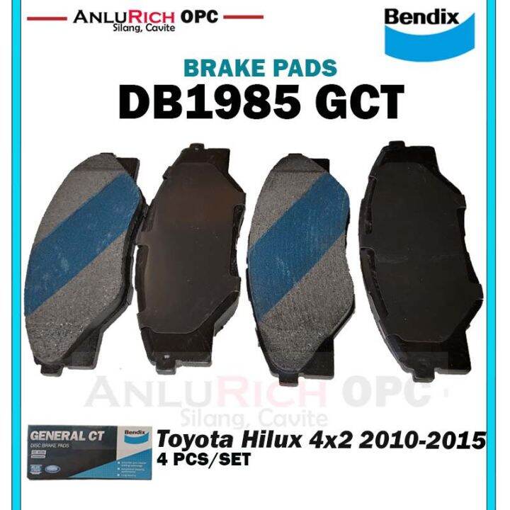 Brake Pads Front Toyota Hilux 4x2 2010-2015 BENDIX PART NO. DB1985 GCT | Lazada PH