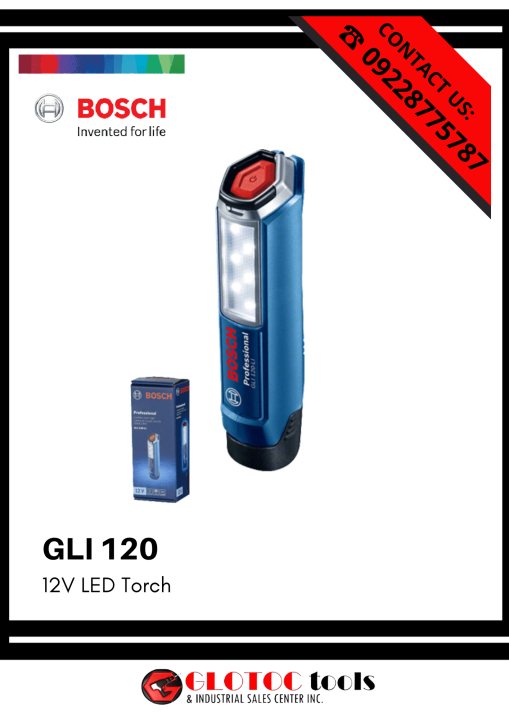 BOSCH 12V LED Torch GLI 120 | Lazada PH
