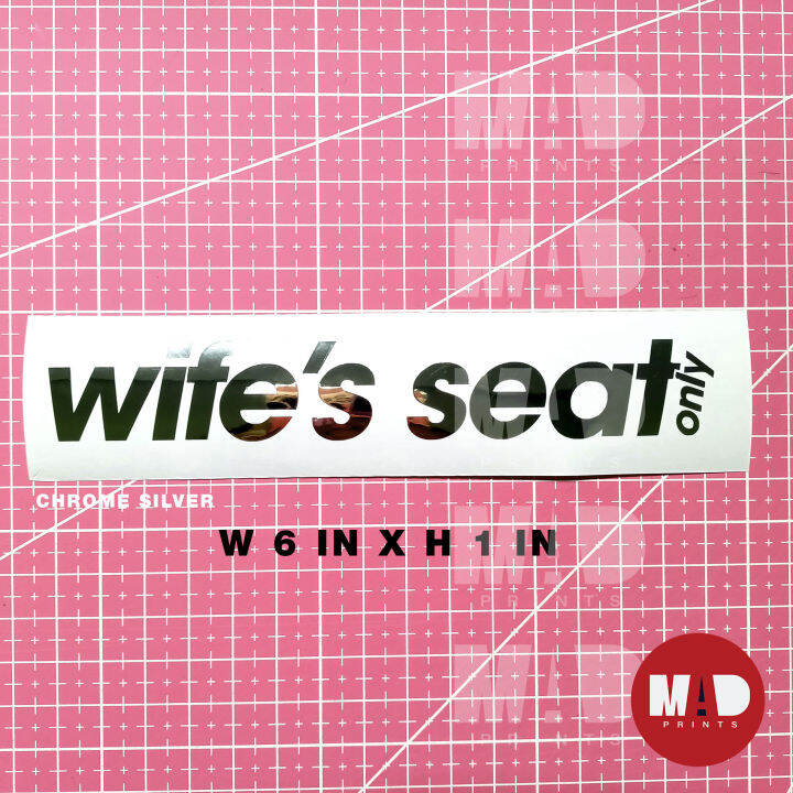 Wife's Seat Only - Decal Sticker | Lazada PH
