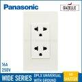Panasonic Wide Series Duplex Universal Outlet with Ground (Shutter / No ...