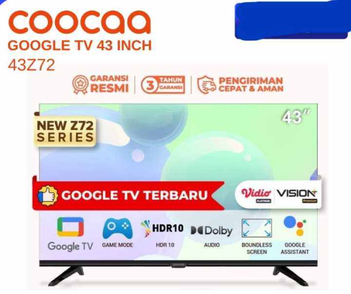 COOCAA Google TV 43 Inch Smart TV LED 43Z72 | Lazada Indonesia