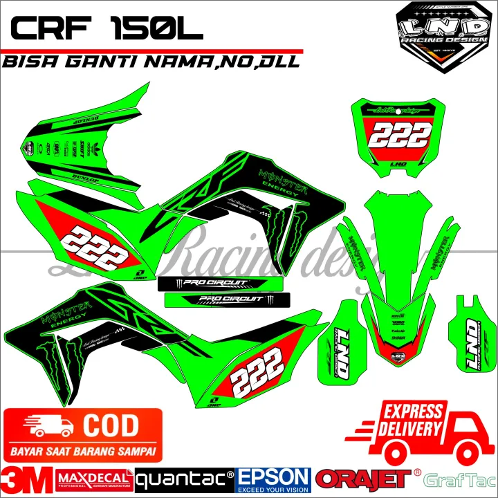 DECAL CRF 150L HIJAU FULL BODY NEW DESIGN | Lazada Indonesia