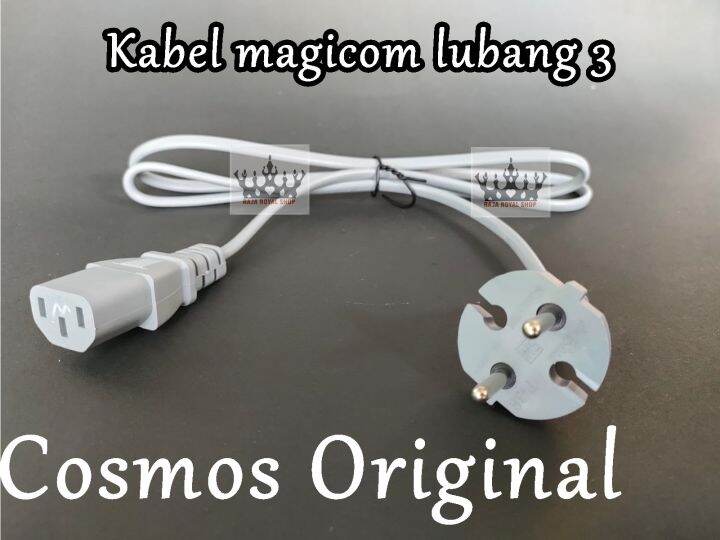 Kabel rice cooker magicom Cosmos Original Model lubang 3 Abu | Lazada ...