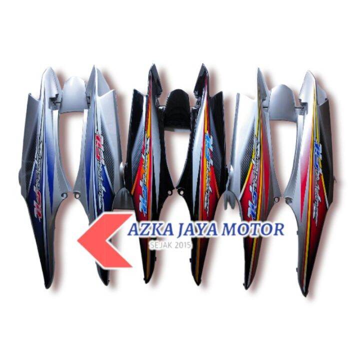 Cover body samping Honda Supra Fit New Warna Silver striping Biru ...