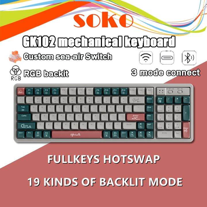 xTrusted Storex♦﹉ gk102 3Mode Mechanical Keyboard HotSwap RGB backlit Gold | Lazada PH