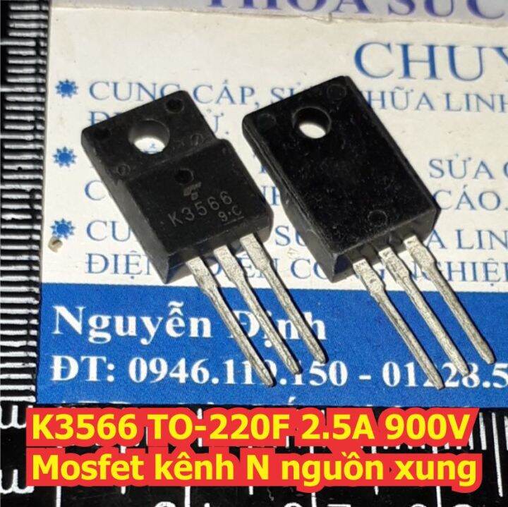 2 con K3566 TO-220F 2.5A 900V Mosfet kênh N nguồn xung kde7880 | Lazada.vn