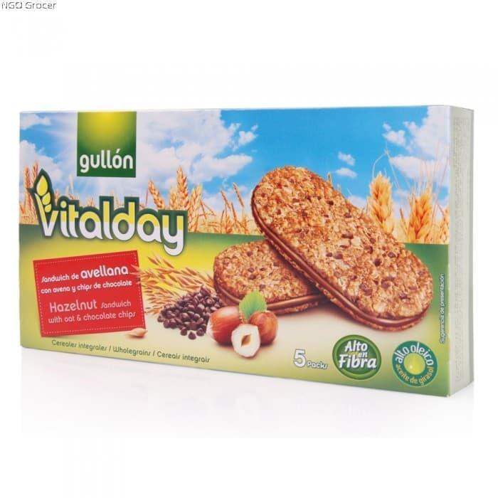 Gullon Biscuit Hazelnut Oat Choco Sandwich 220 gr - Biskuit Sehat ...