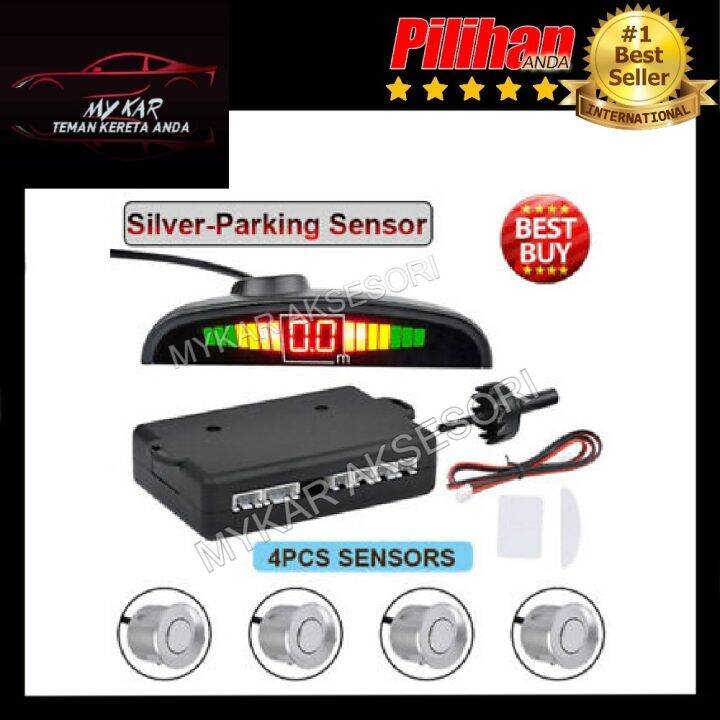 4-Eyes Accuracy Parking Reverse Sensor System (silver colour) with led ...