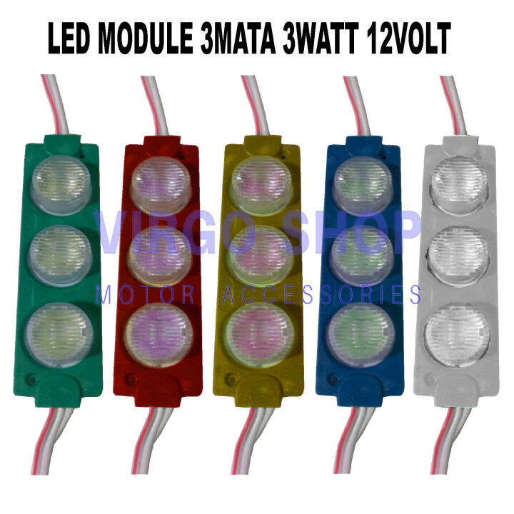Lampu LED Module 3 Watt 12V / LED Modul 3 Mata Besar - Virgo Shop ...