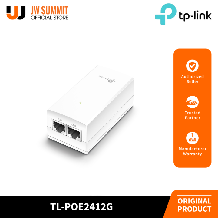 TP-Link TL-POE2412G Plug-and-Play Wall Mount Gigabit 24VDC Passive PoE ...