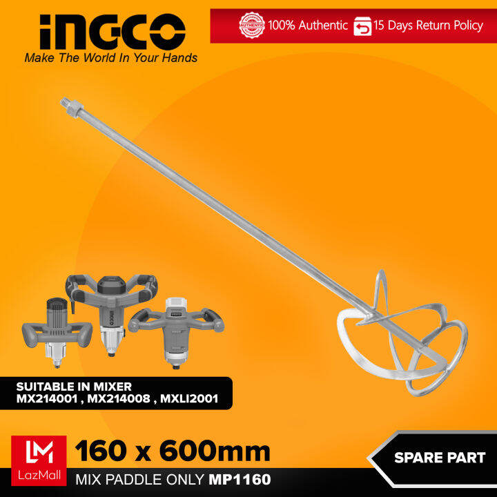 INGCO Stirring Mixing Rod Mixer Mix Paddle Only 160mm MP1160 Compatible ...