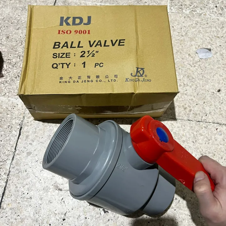 Ball Valve / Stop Kran 2 1/2" inch PVC Drat KDJ | Lazada Indonesia
