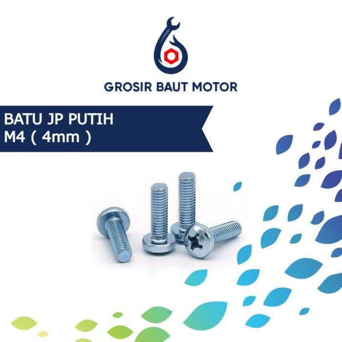 100 Pcs Baut JP Kepala Bulat M 4 X 15 Kunci Obeng Plus Pan Head Bolt | Lazada Indonesia