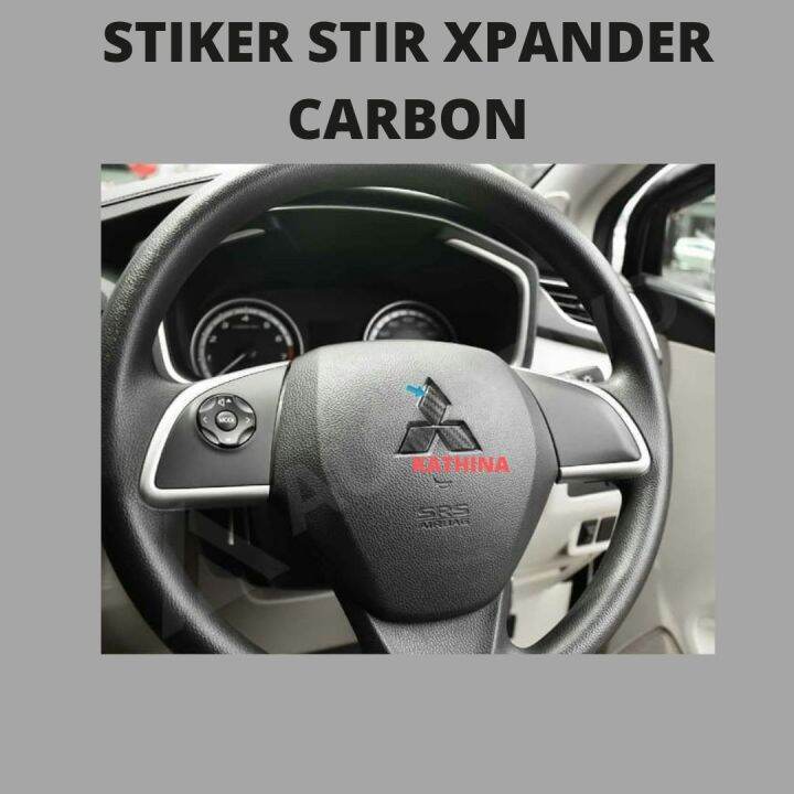 Stiker Xpander Logo Setir Mobil Mitsubishi Xpander Setiker Stir Carbon ...