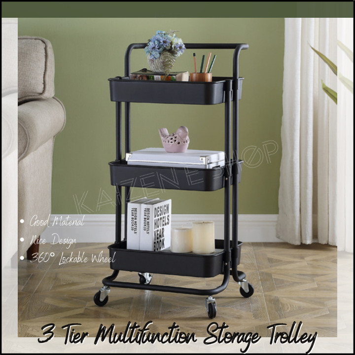🔥NEW ARRIVAL🔥 KAIZEN 3 Tier Multifunction Storage Trolley Rack With ...