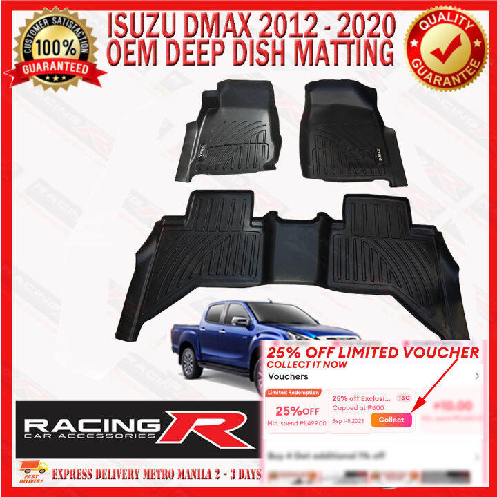Isuzu DMAX 2012 to 2020 OEM Deep Dish Matting High Quality Material TPE ...