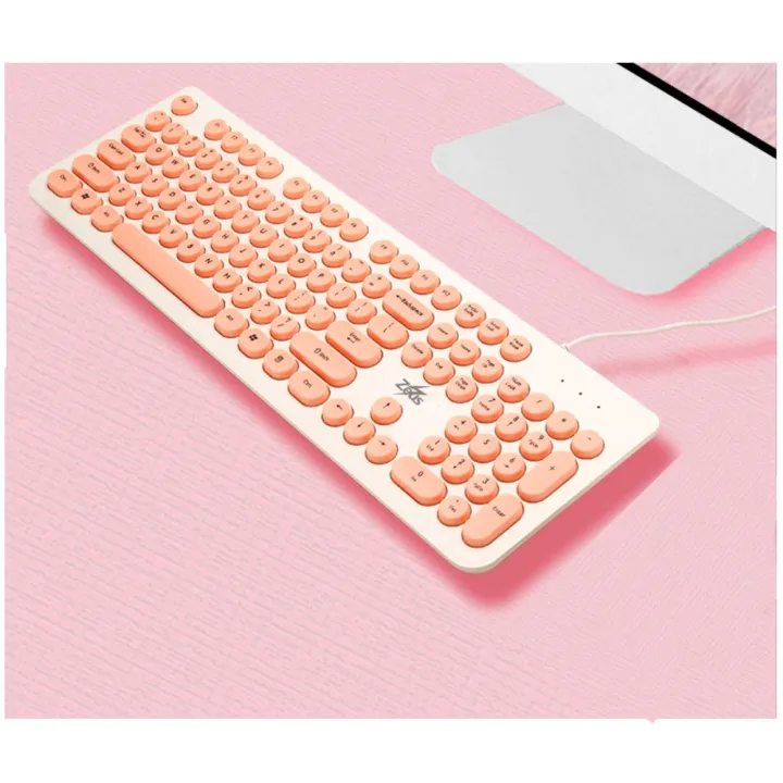 Pastel color keyboard wired keyboard K-100 ( SteamPunk ) Retro Round ...