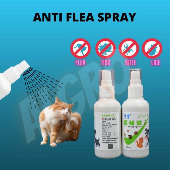 Ubat Kutu Kucing Flea Spray For Cat Dog Ubat Kutu Telinga Pet Anti Flea ...