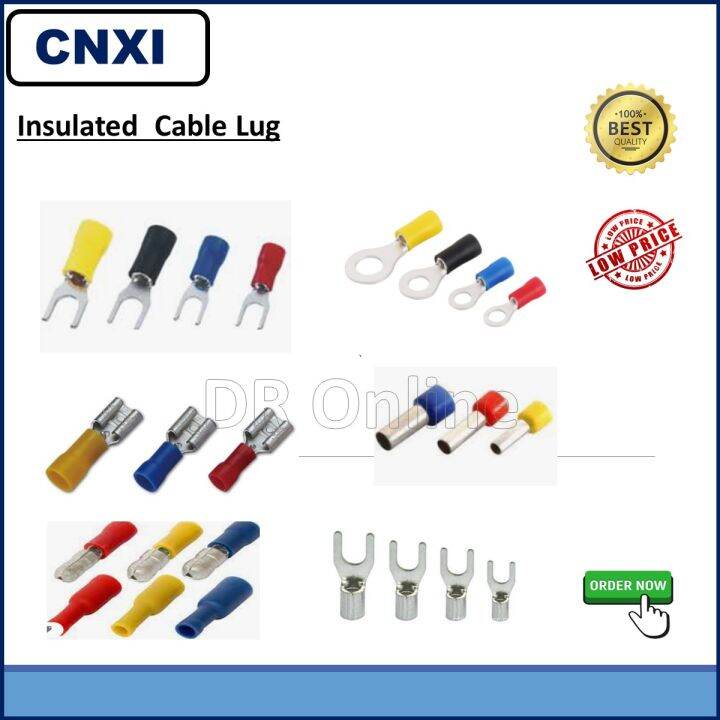 INSULATED Ring Cable Lug Terminal Lug 0.5mm-1.5mm/2.5mm/4mm/6mm (20pcs ...