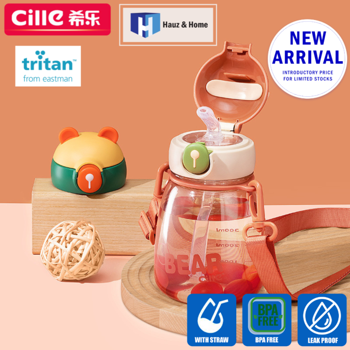 CILLE Children Kids 700ml Tritan Plastic Water Bottle With Drinking ...