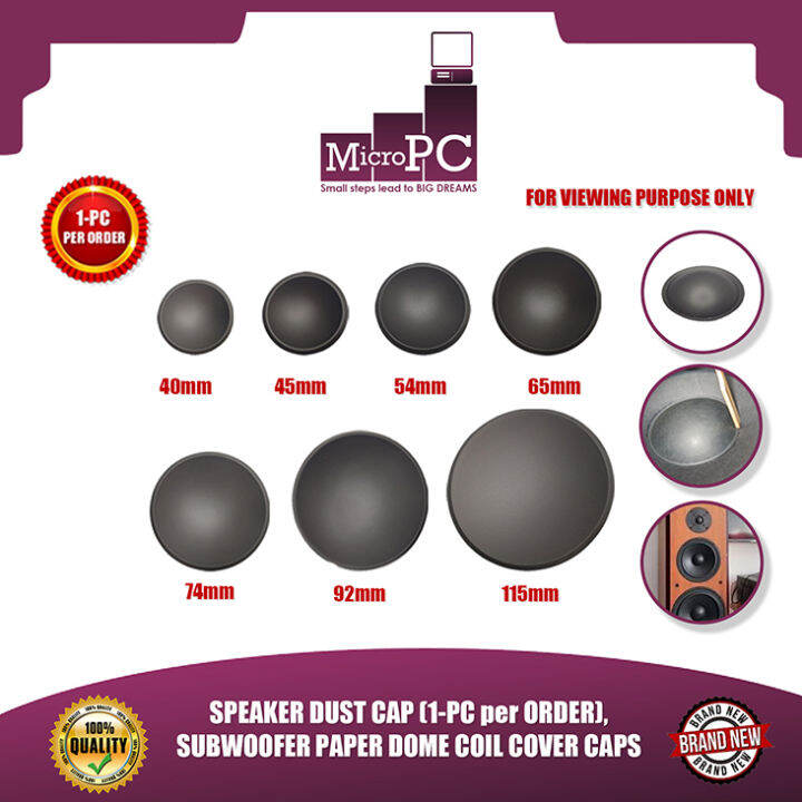 MICRO PC SPEAKER DUST CAP (1-PC per ORDER), SUBWOOFER PAPER DOME COIL ...