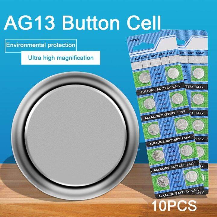 AG13 LR44 SR44 1.55V alkaline button cell battery for calculator watch and toys batteries etc ...