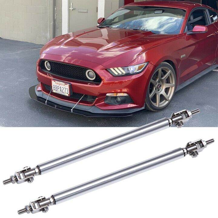 Universal Front Rear Bumper Lip Splitter Spoiler Strut Rod Tie Support ...