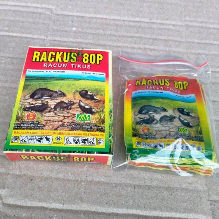 RACUN TIKUS RACKUS 80P RAKUS ANTI HAMA PESTISIDA ISI 10SACHET | Lazada Indonesia