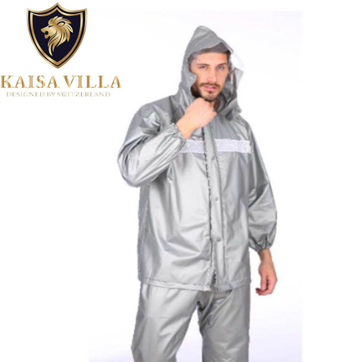 Kaisa MALL GRAY Titanium Raincoat Rubberized Makapal Kapote Popular ...