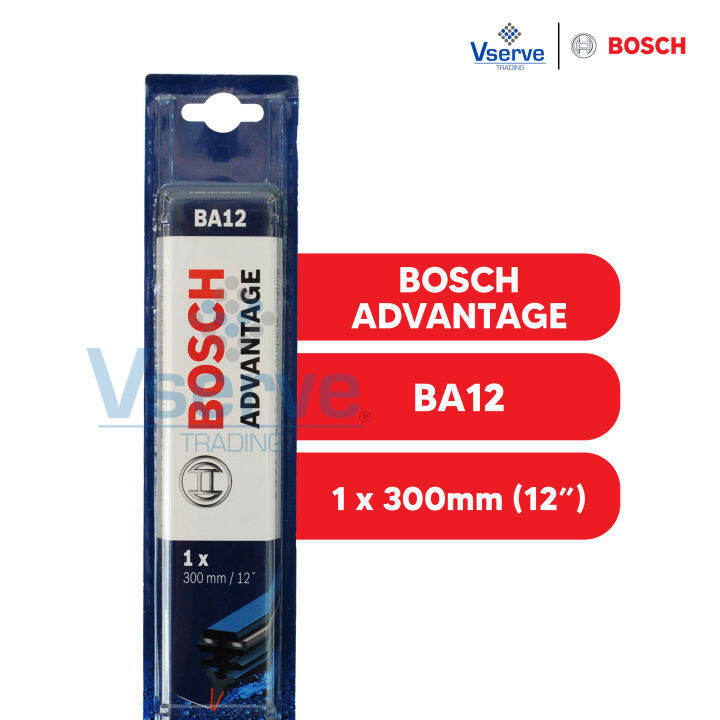 Bosch Advantage Conventional Car Wiper Blades 12" (inches) (BA12 ...