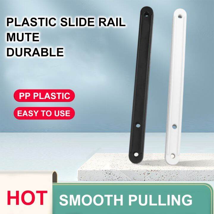 Plastic Slide Rail Guide Bedside Cabinet Wardrobe Pulley Side Mounted ...