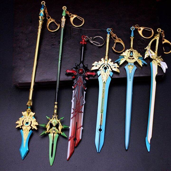 Genshin Impact Sword Keychains Genshin Cosplay Weapons Skyward Blade ...