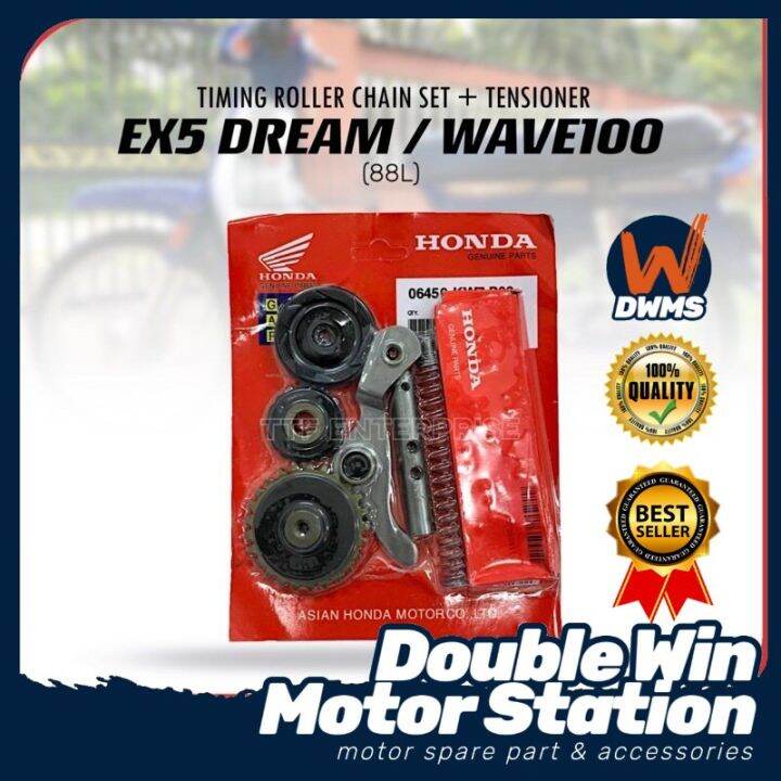 HONDA EX5 DREAM / WAVE100 TIMING ROLLER CHAIN SET + TENSIONER (88L) HONDA GP | Lazada
