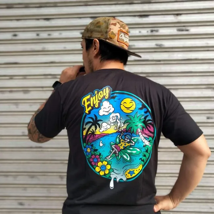 ENJOY 420 Smoke Smoker Tshirt Premium Merchandise Black Shirt Oversize ...