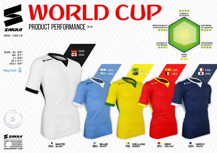 เสื้อกีฬา SAKKA SKS-18012คอกลมซักกา Sports shirt เสื้อบอลFootball shirt ...