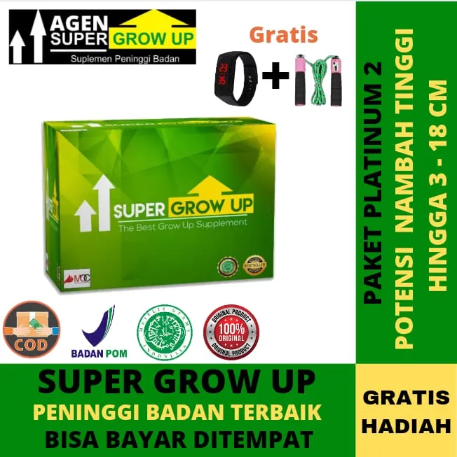 Super GROW UP Peninggi Badan Paket Platinum2 (90 Sachcet Calsium + 360 ...