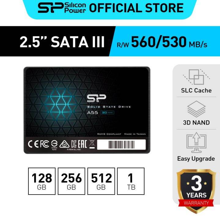Silicon Power Ace A55 128GB/256GB/512GB/1TB SSD 3D NAND with SLC Cache ...