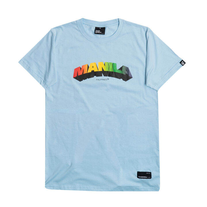 TEAM MANILA MANILA SPECTRUM TSHIRT LIGHT BLUE | Lazada PH
