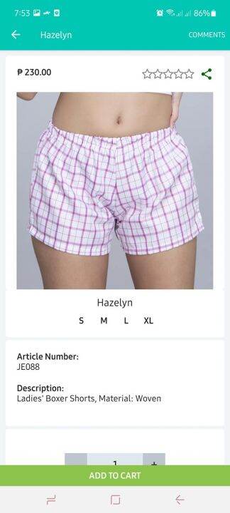Natasha Exclusive Hazelyn Boxer Shorts | Lazada PH